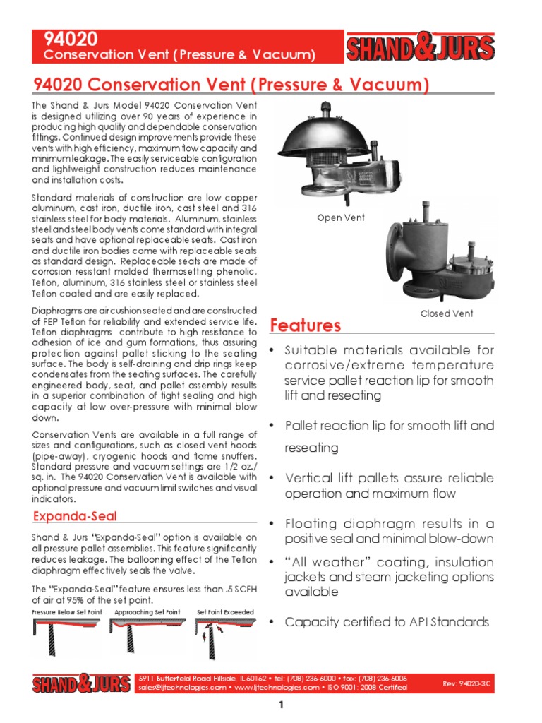 Shand - Jurs Conservation Vent 94020-3C | PDF | Vacuum | Steel