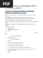 Paper Towel Absorbency Lab Report | PDF | Hypothesis | Experiment