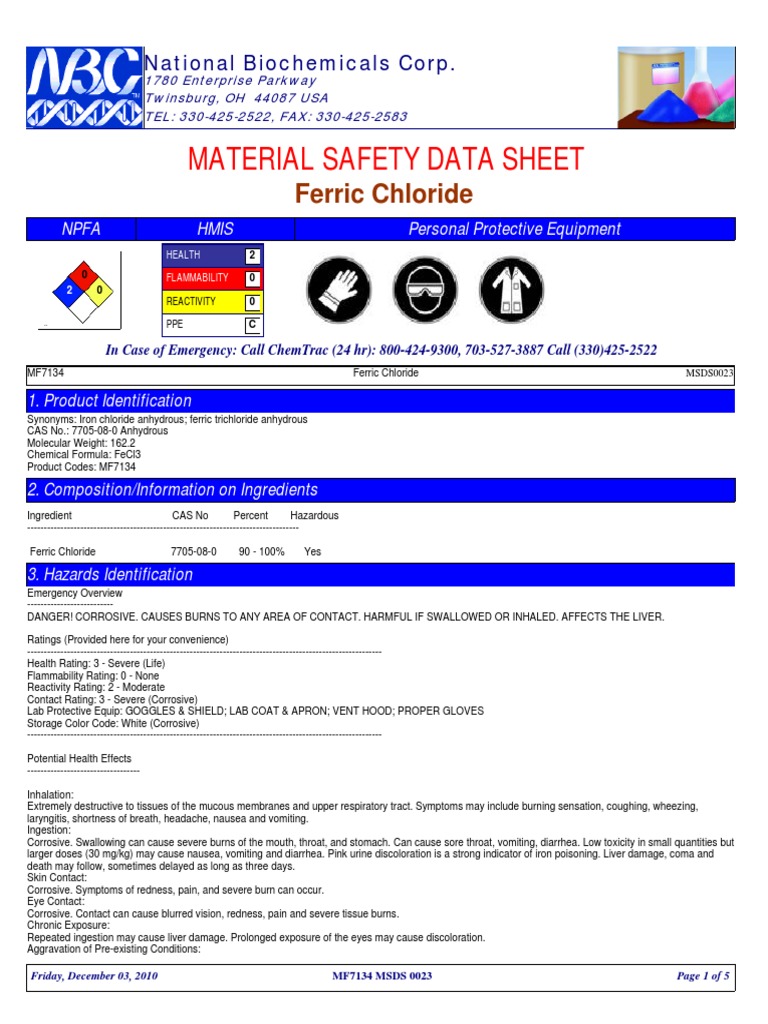 MF7134 MSDS | PDF | Dangerous Goods | Waste
