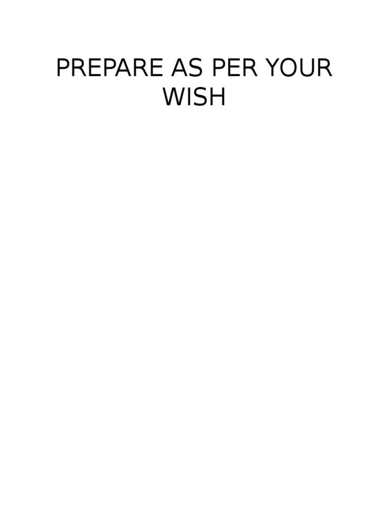 How To Prepare | PDF