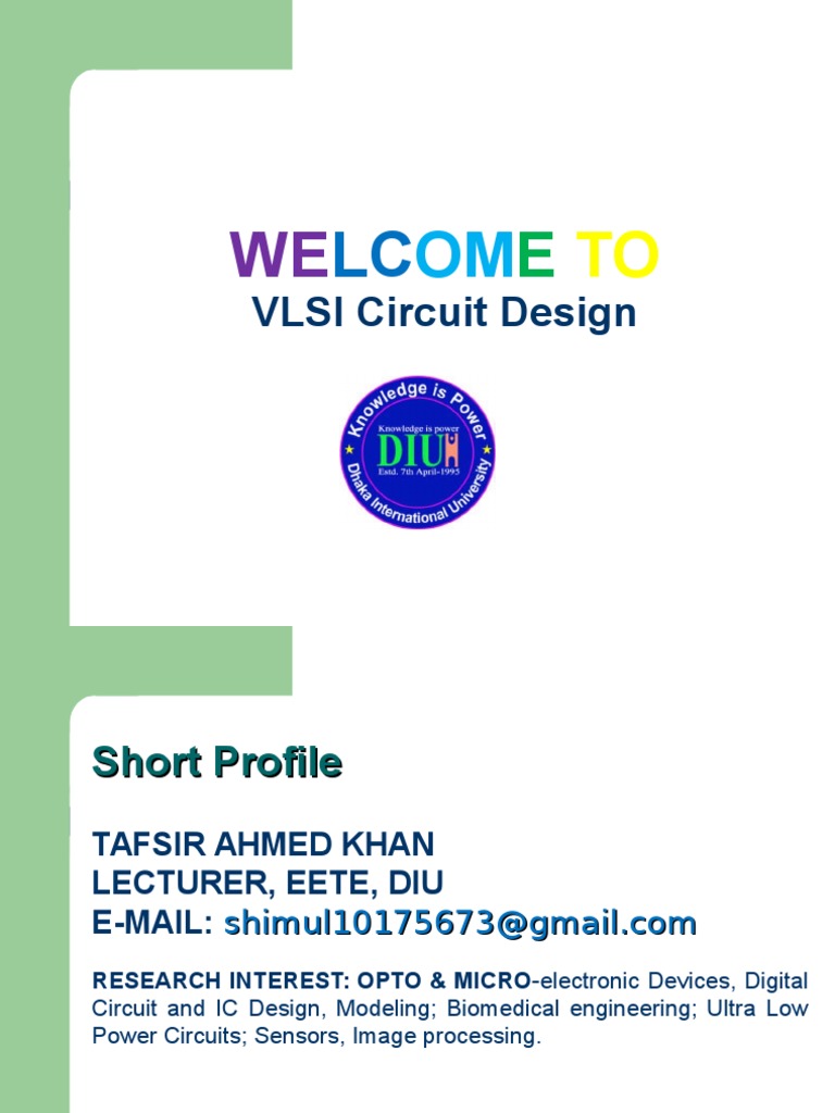 Intro - Vlsi Circuit Design | PDF | Very Large Scale Integration | Integrated Circuit