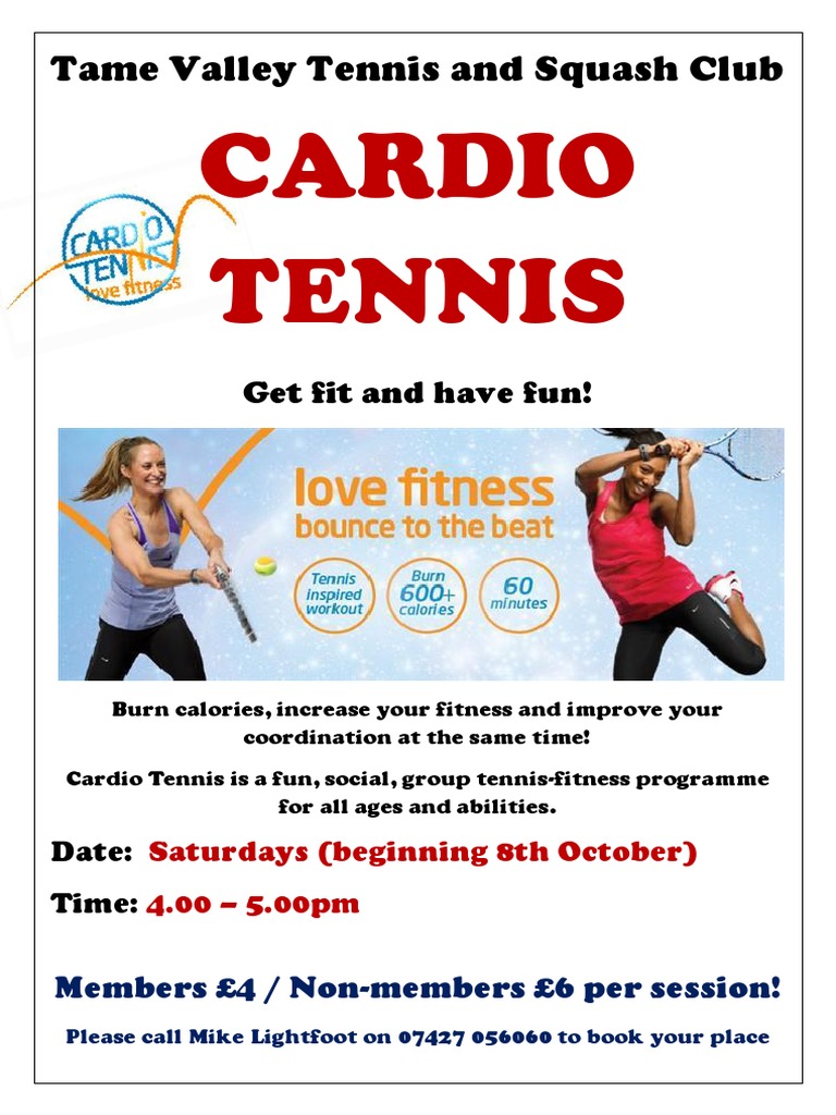 Cardio Tennis Poster | PDF