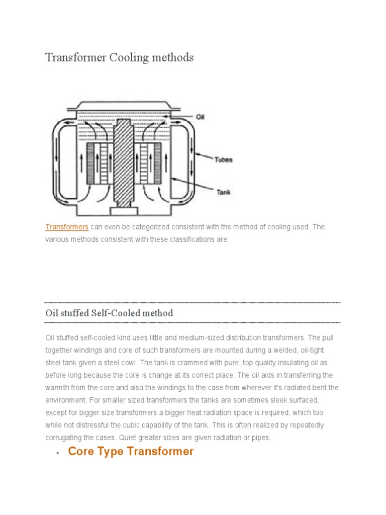Transformer Cooling Method1 | PDF | Transformer | Electric Current