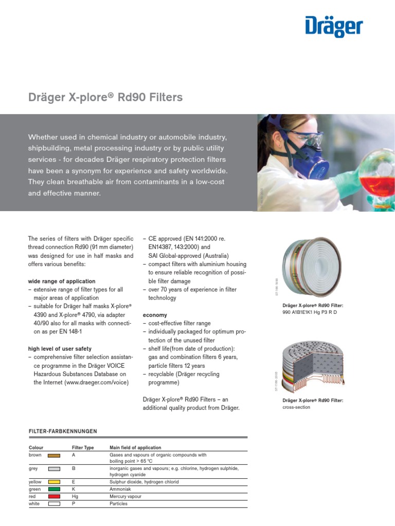 Drager Filters Cataloge | PDF | Mercury (Element) | Chlorine