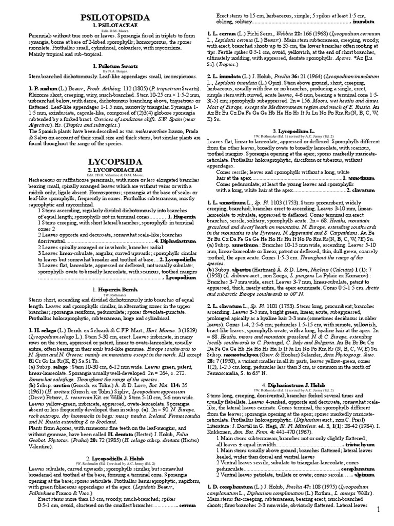 Flora Europaea Form | Download Free PDF | Leaf | Plant Stem