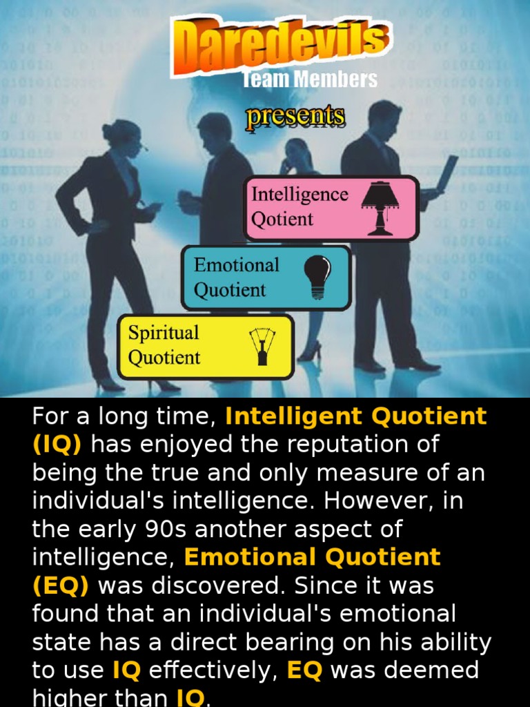 IQ, EQ and SQ | Emotional Intelligence | Intelligence Quotient