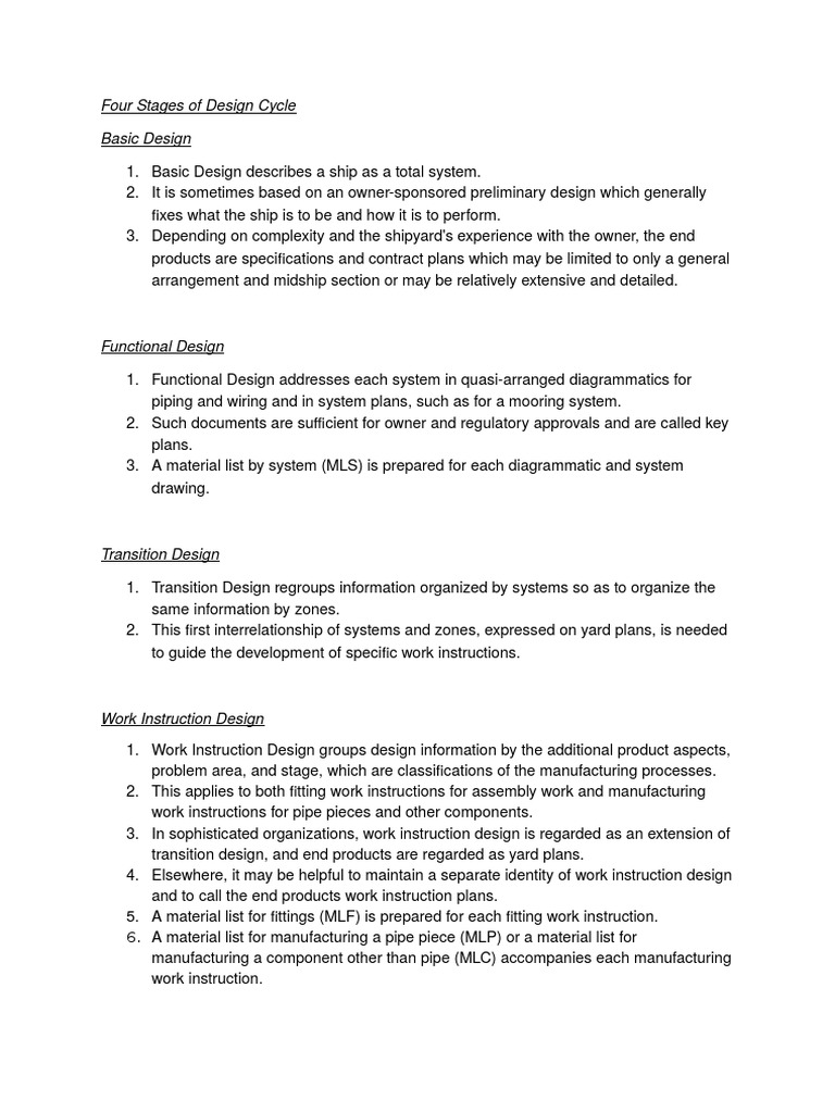 Four Stages of Design Cycle