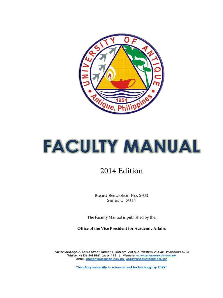 Faculty Manual Complete | PDF | Dean (Education) | Board Of Directors