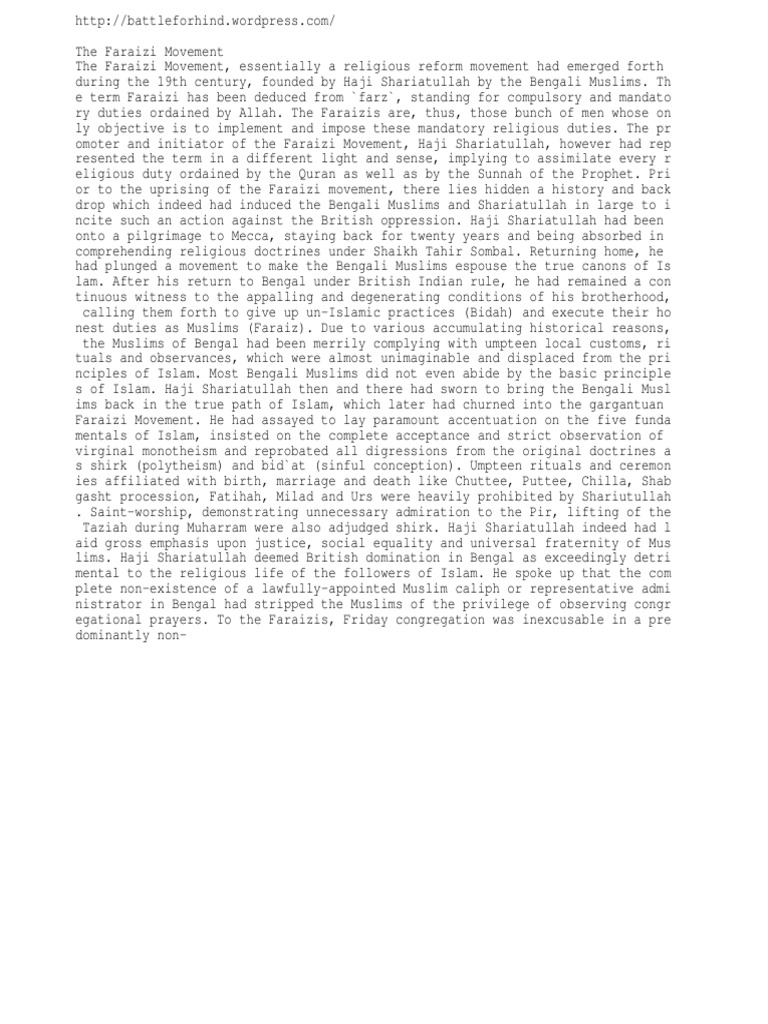 The Faraizi Movement | PDF | Abrahamic Religions | Monotheistic Religions