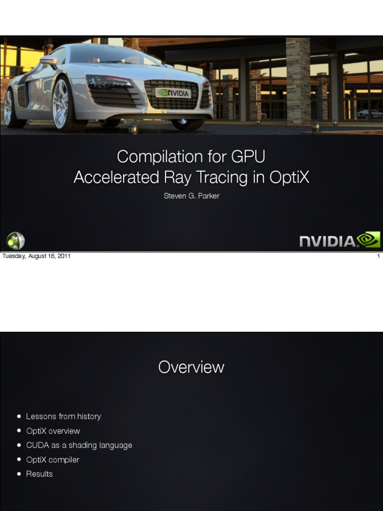 Compilation For GPU Accelerated Ray Tracing in OptiX PDF | PDF | Scientific Modeling | Graphics