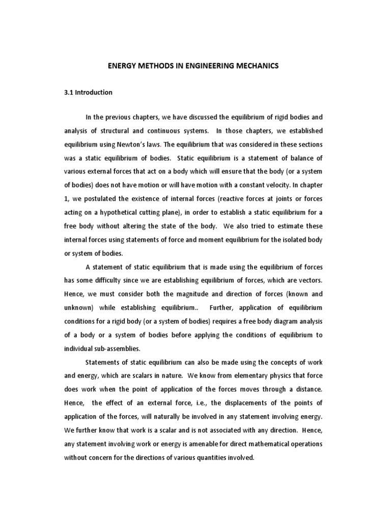 Energy Methods | PDF | Deformation (Mechanics) | Force