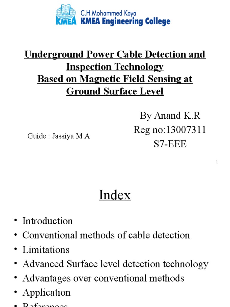 Underground Power Cable Detection and Inspection Technology | PDF ...