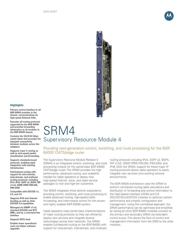 SRM4 Datasheet | Multiprotocol Label Switching | Virtual Private Network