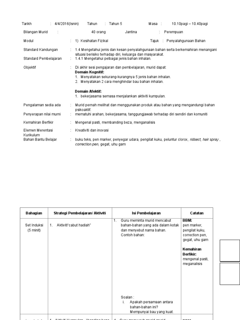 RPH-jenis Bahan Inhalan