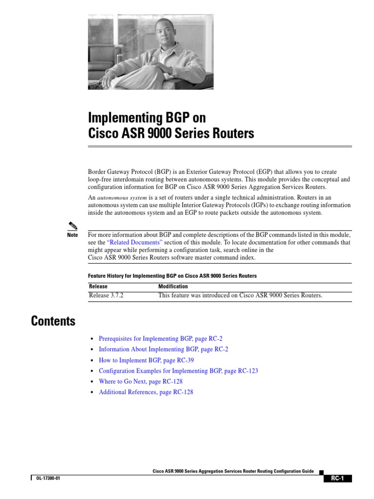 Implementing BGP On ASR 9K | PDF | Router (Computing) | Routing