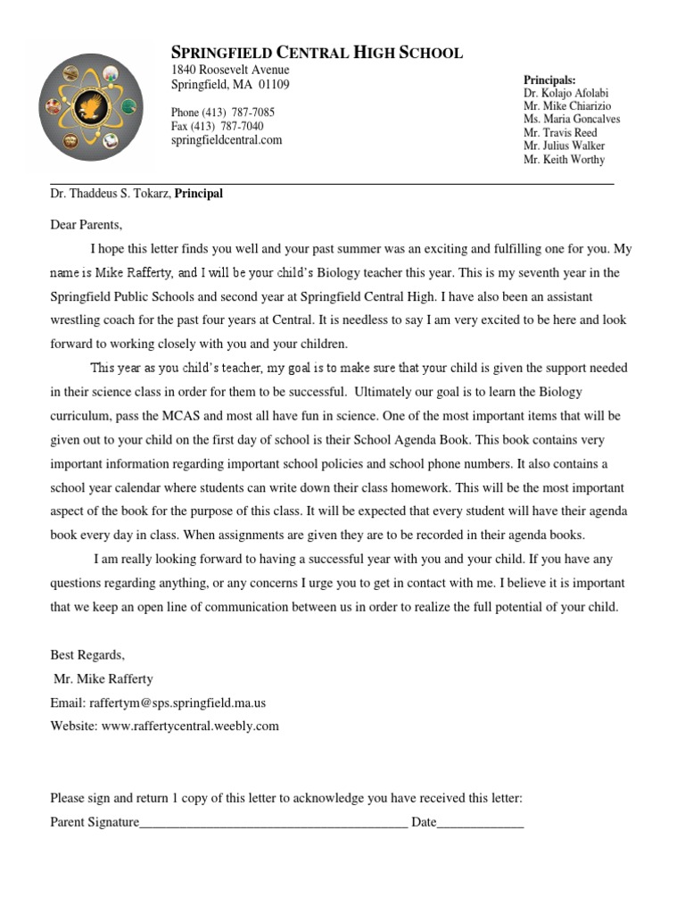 Letter To Parents Biology Edited | PDF | Laboratories | Test (Assessment)