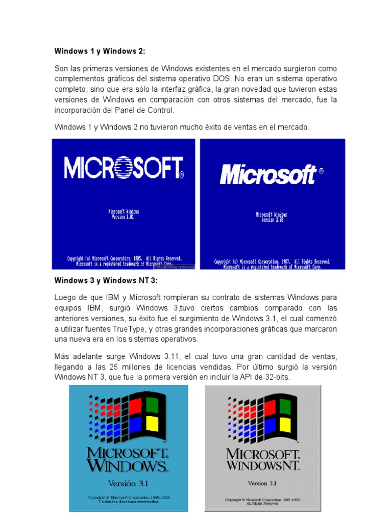 Tipos de Windows | PDF | Windows Vista | Microsoft Windows