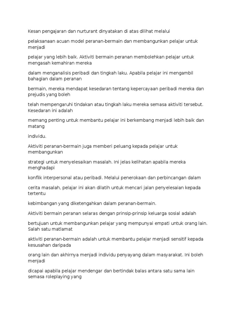 Aktiviti Main Peranan | PDF