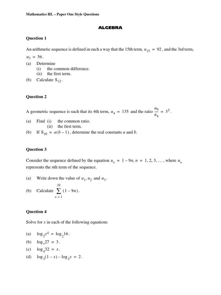 IB Math HL Exam Prep | PDF | Sine | Trigonometric Functions