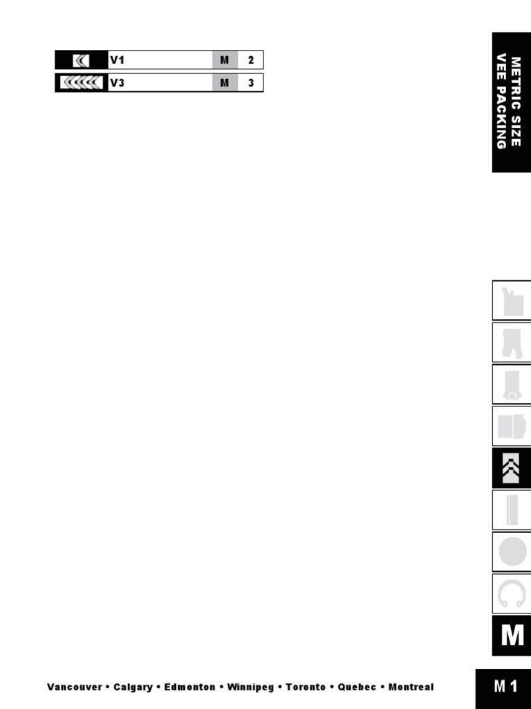 Metric Sizes Vee Packing | PDF