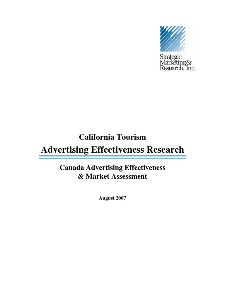 Advertising Effectiveness Research: California Tourism | PDF ...