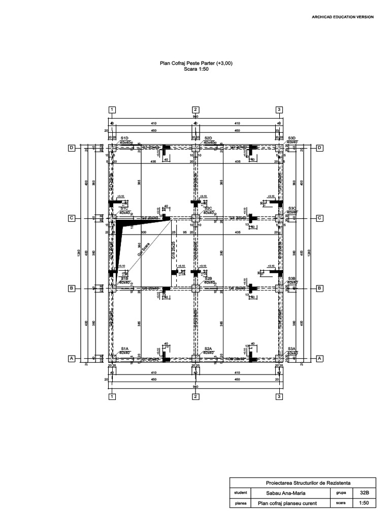 Plan Cofraj A2 | PDF