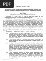 Republic Act No 10591 | PDF | Handgun | Firearms