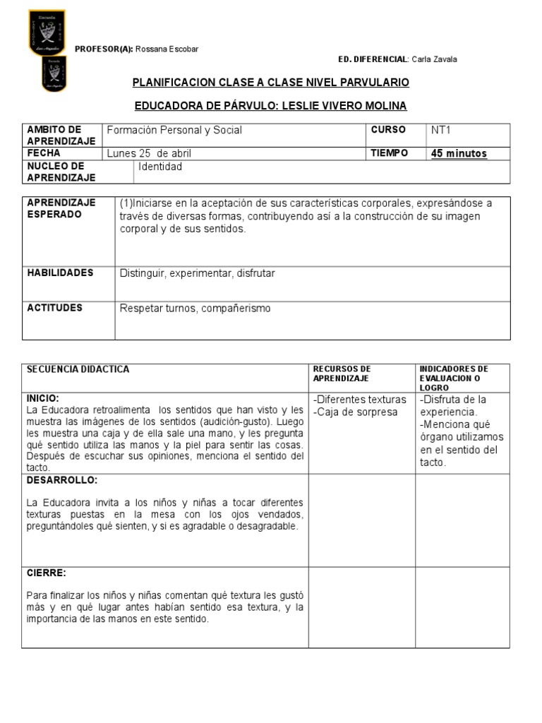 Planificaciones Pre Kinder | Jardín de infancia | Aprendizaje