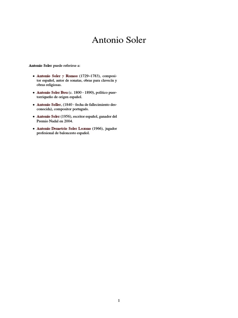 Antonio Soler | PDF | Arte