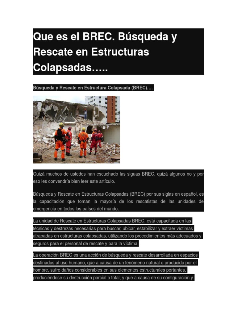 Que Es El BREC | PDF | Science | Tecnología (general)