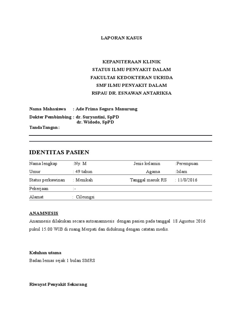 Laporan Kasus Ipd | PDF