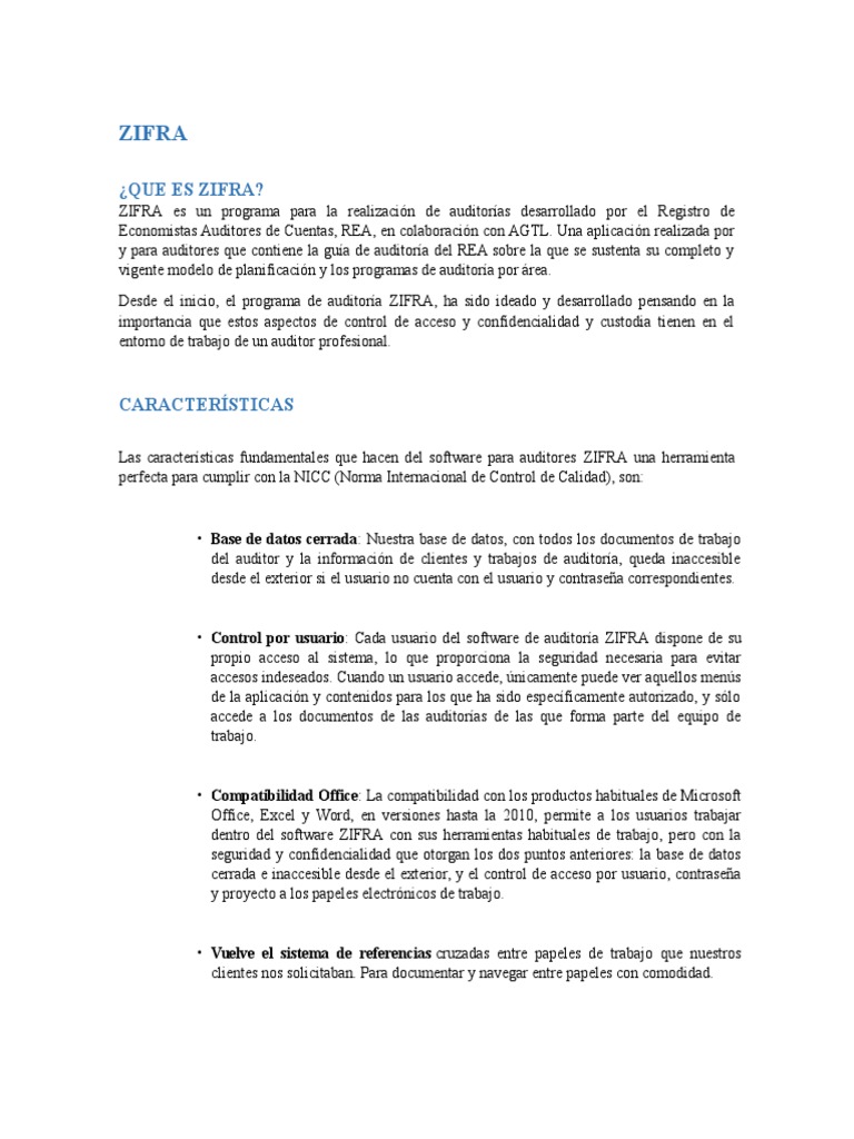 ZIFRA | PDF | Software | Bases de datos