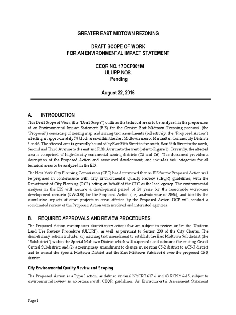 Draft Scope of Work | Download Free PDF | Zoning | Employment