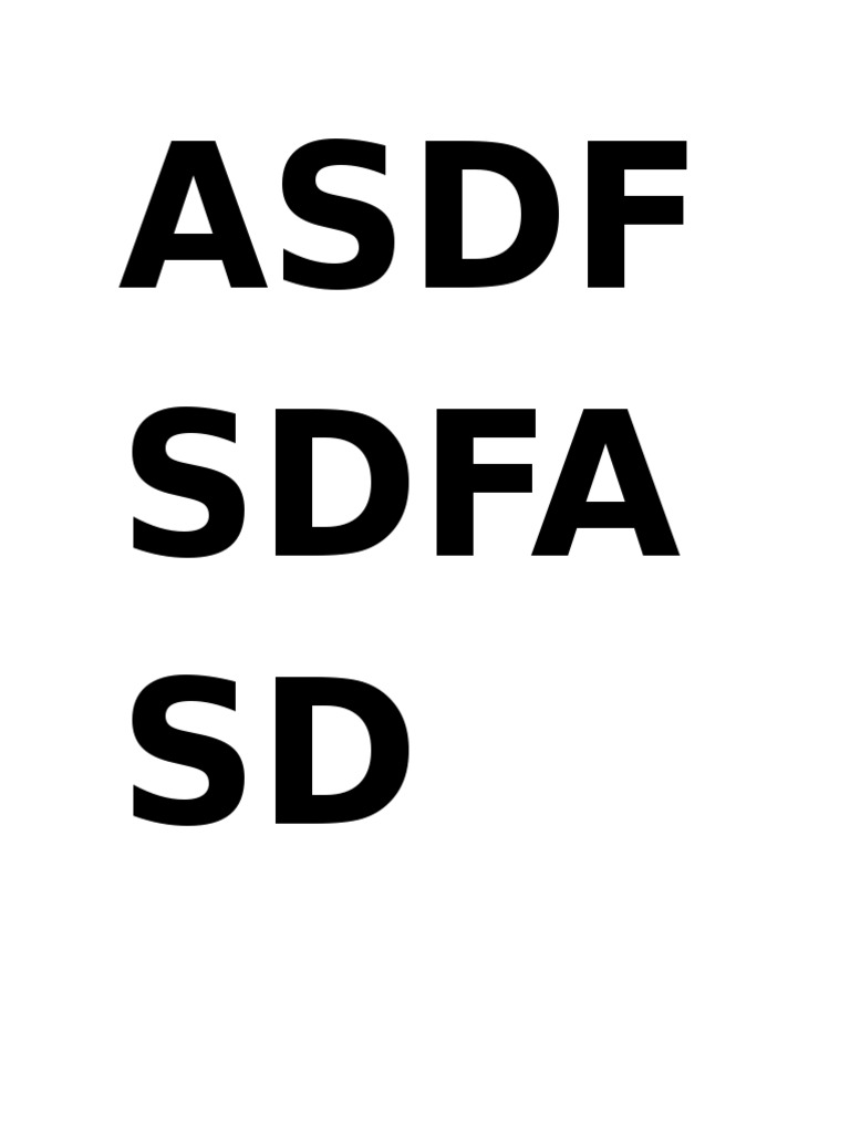 Asdf Sdfa SD | PDF