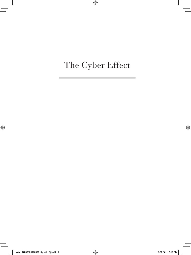 The Cyber Effect | PDF | Forensic Science | Cyberspace
