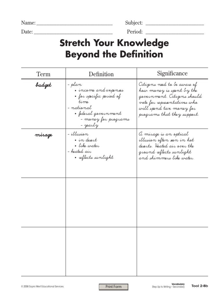 Stretch Your Knowledge Beyond The de Nition | PDF