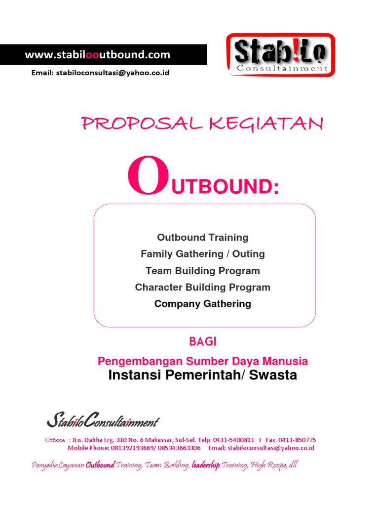 Proposal Kegiatan Outbound Training | PDF | Karier & Perkembangan