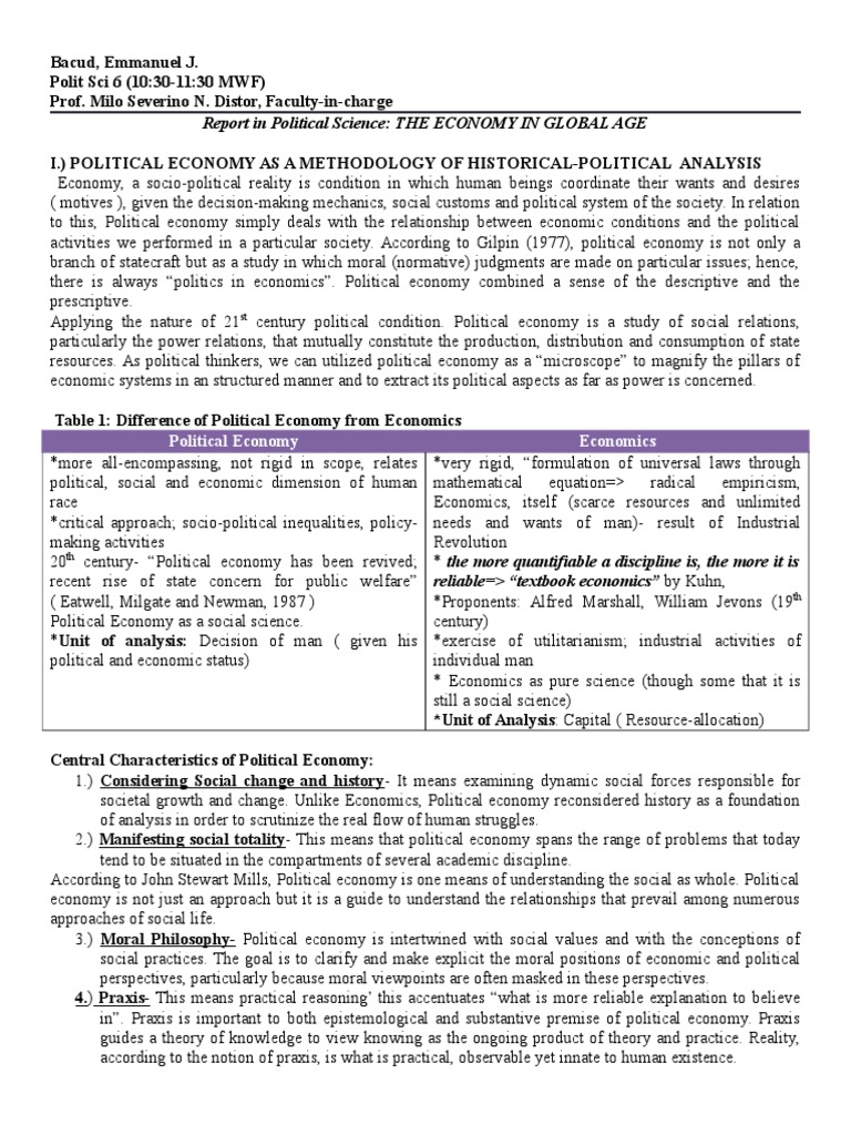 Analyzing Global Political Economy Through the Lens of History ...