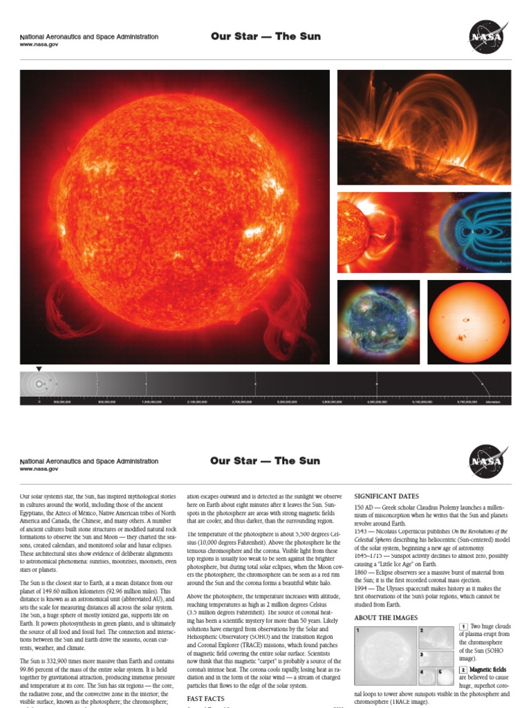 Our Star - The Sun: National Aeronautics and Space Administration | PDF ...