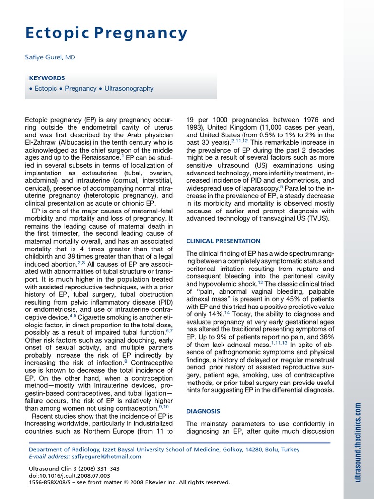 Diagnosing Ectopic Pregnancy: The Critical Role of Transvaginal ...