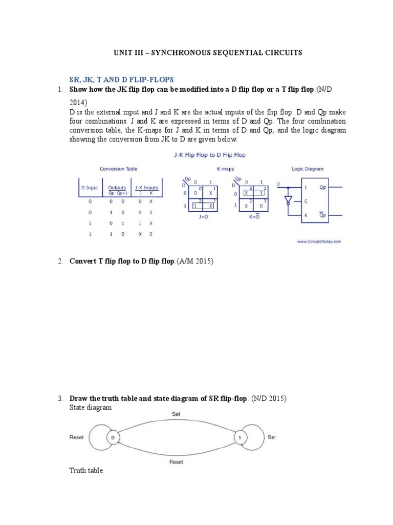 DLC Unit 3 Part A - Q&a | PDF | Digital Electronics | Electronic ...