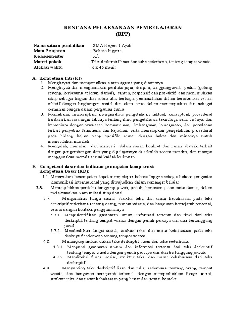 Descriptive Text | PDF | Seni & Disiplin Bahasa | Kajian Bahasa Asing