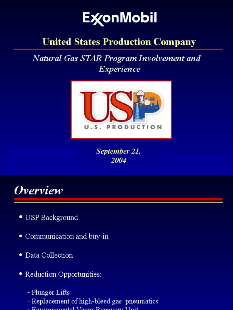 United States Production Company: Natural Gas STAR Program Involvement ...
