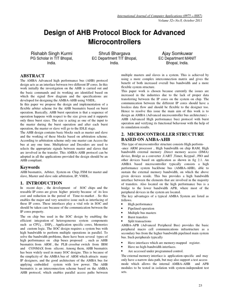 Arm Ahb For Mcus | PDF | System On A Chip | Multi Core Processor