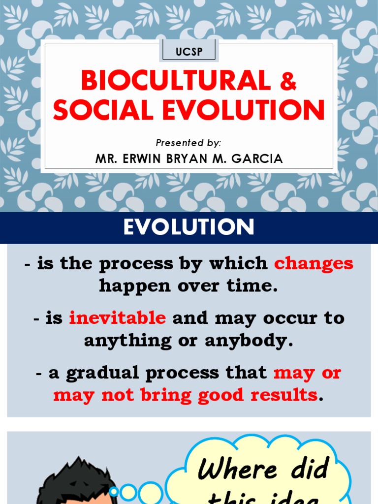 Lesson 6 Biocultural Evolution | PDF | Social Science