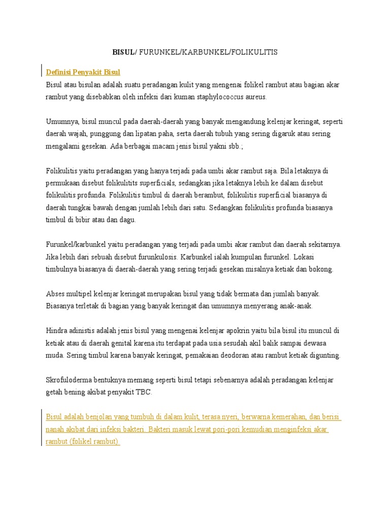 Bisul | PDF | Kesehatan Holistik