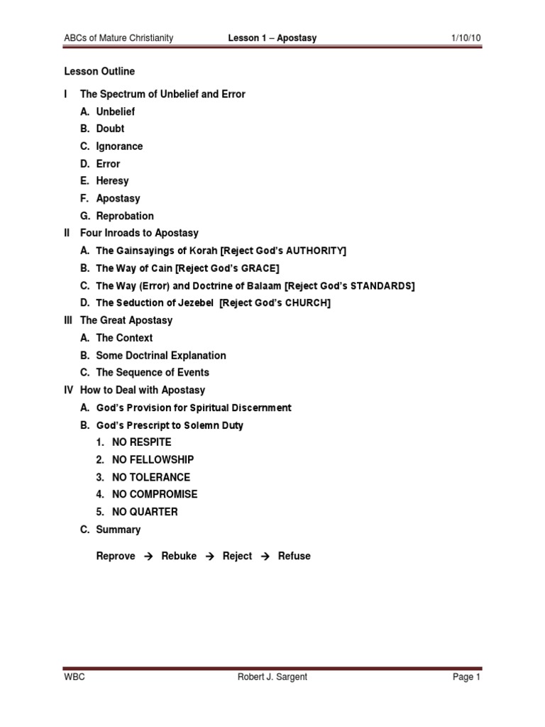 Understanding Apostasy in Christianity | PDF | Cain And Abel | Apostasy