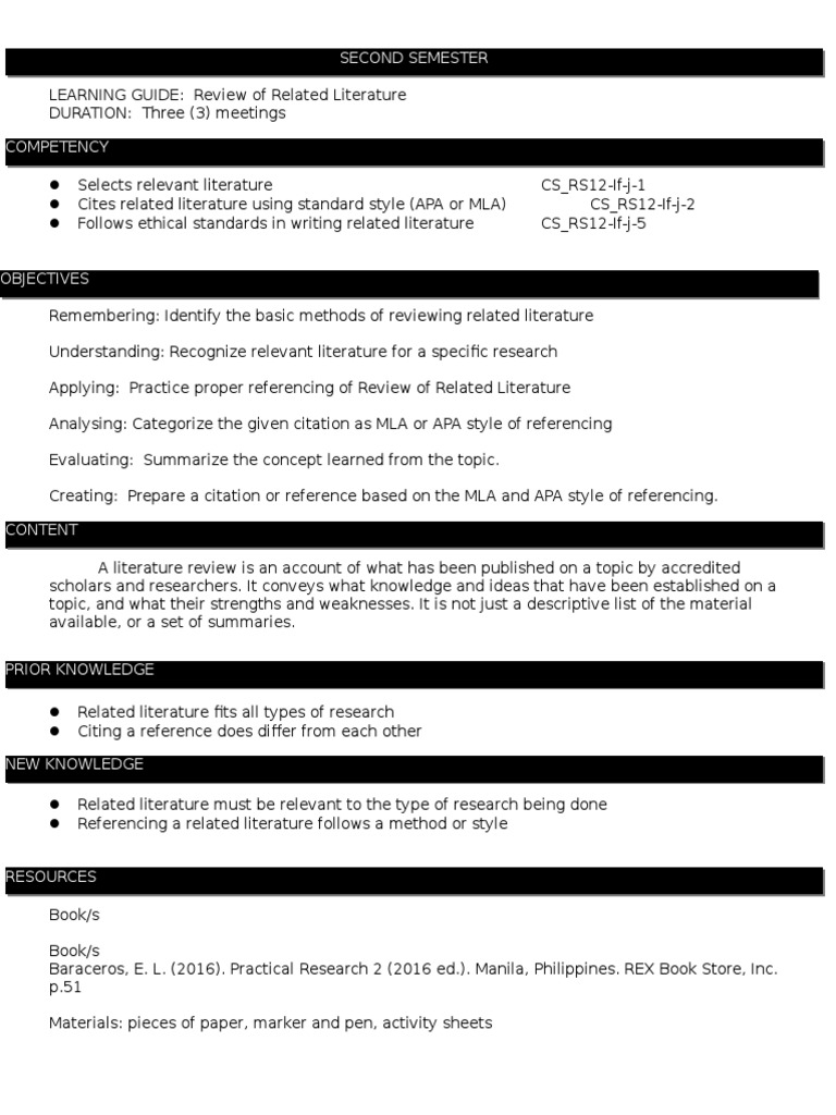 Learning Guide | PDF