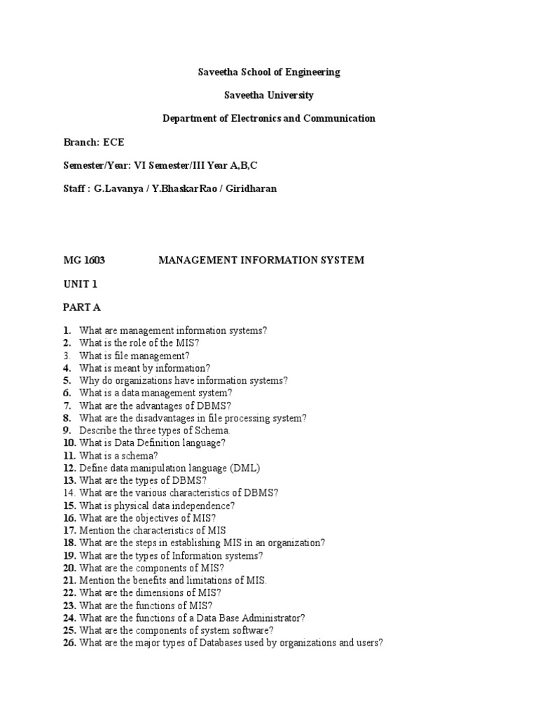 Management Information Systems Overview | PDF | Customer Relationship ...