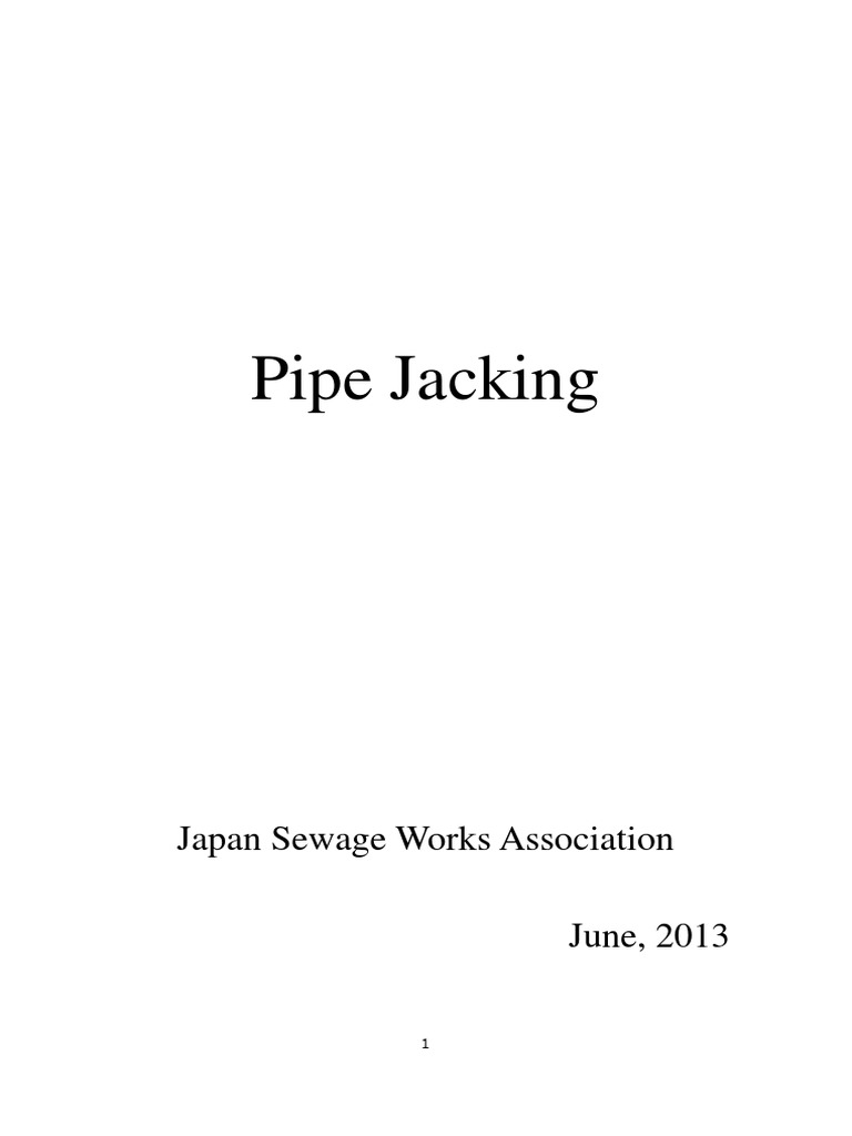 Pipe Jacking | PDF | Pipe (Fluid Conveyance) | Casing (Borehole)